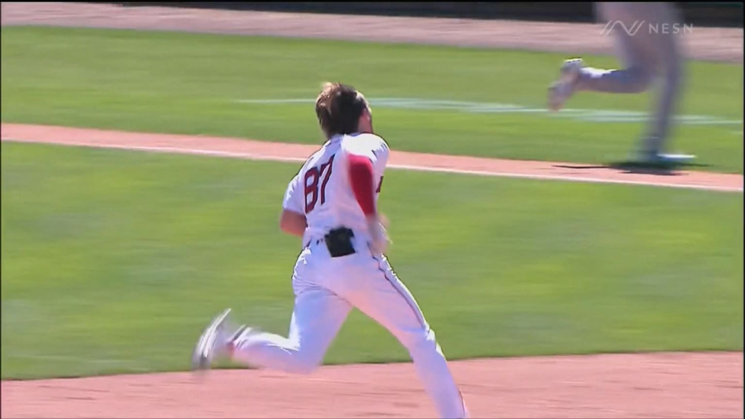 Karson Simas gets a triple in his first at-bat | 03/12/2023 | Boston ...