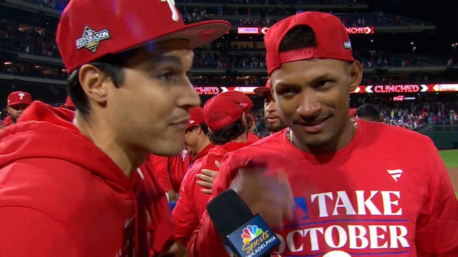 Johan Rojas talks walk-off hit and playoffs | 09/26/2023 | Philadelphia ...