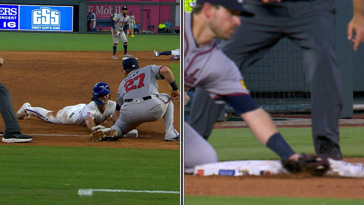 Adam Frazier steals third base after review | 07/29/2025 | Kansas City ...