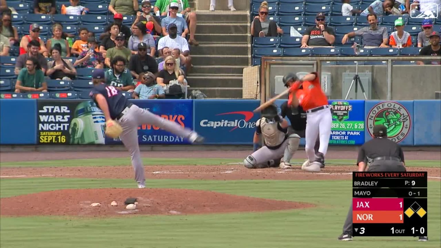 Coby Mayo hits a three-run home run for Triple-A | 09/10/2023 | MLB.com