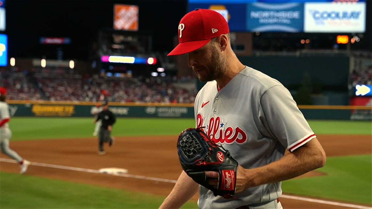 Zack Wheeler gets through five no-hit innings | 10/09/2023 ...