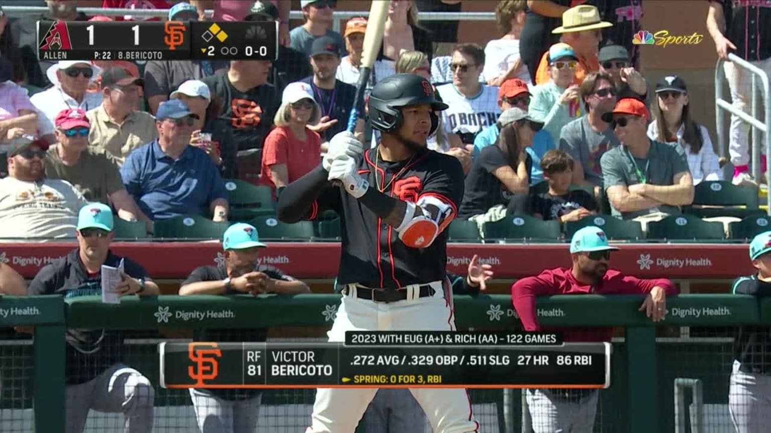 Victor Bericoto hits a two-run single | 03/23/2024 | San Francisco Giants