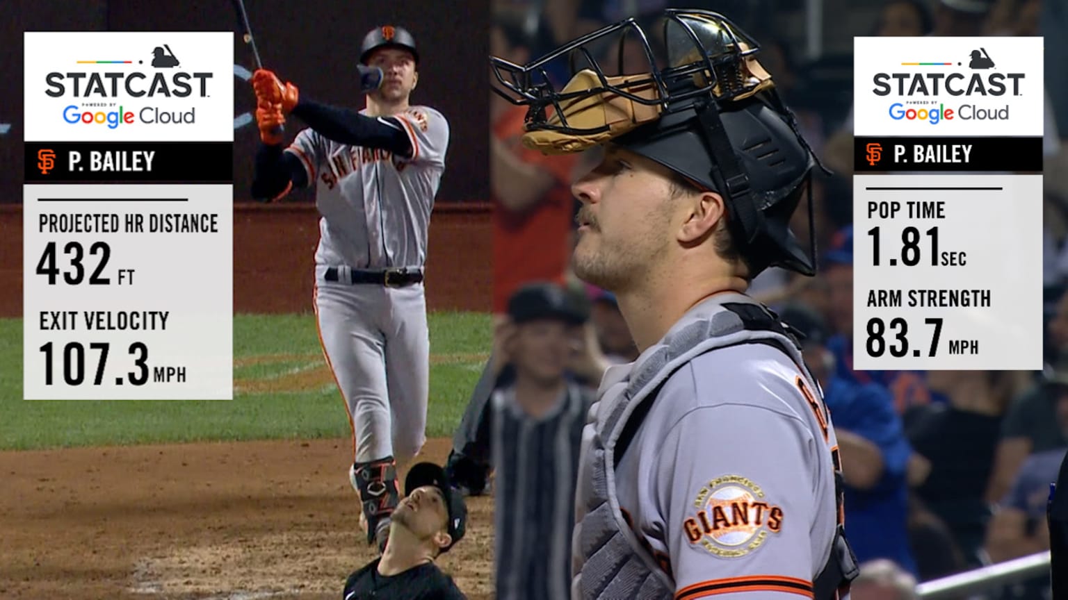 Patrick Bailey slugs 432-ft. HR, makes 83.7 mph throw | 06/30/2023 ...