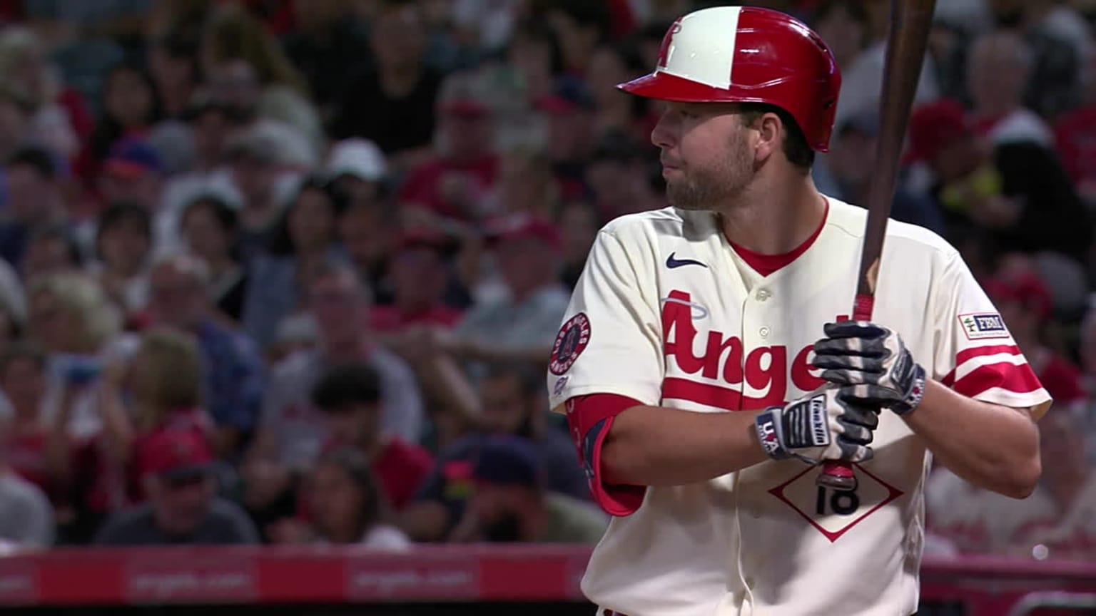 Nolan Schanuel picks up his first big league hit | 08/18/2023 | Los ...