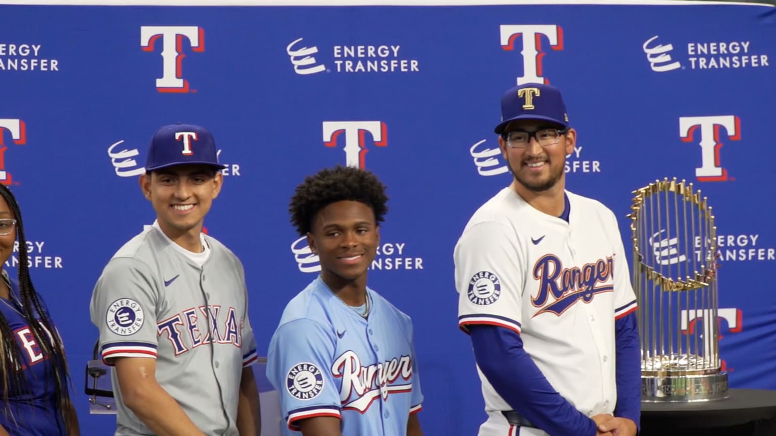 Rangers unveil Energy Transfer jersey patch | 03/28/2024 | Texas Rangers