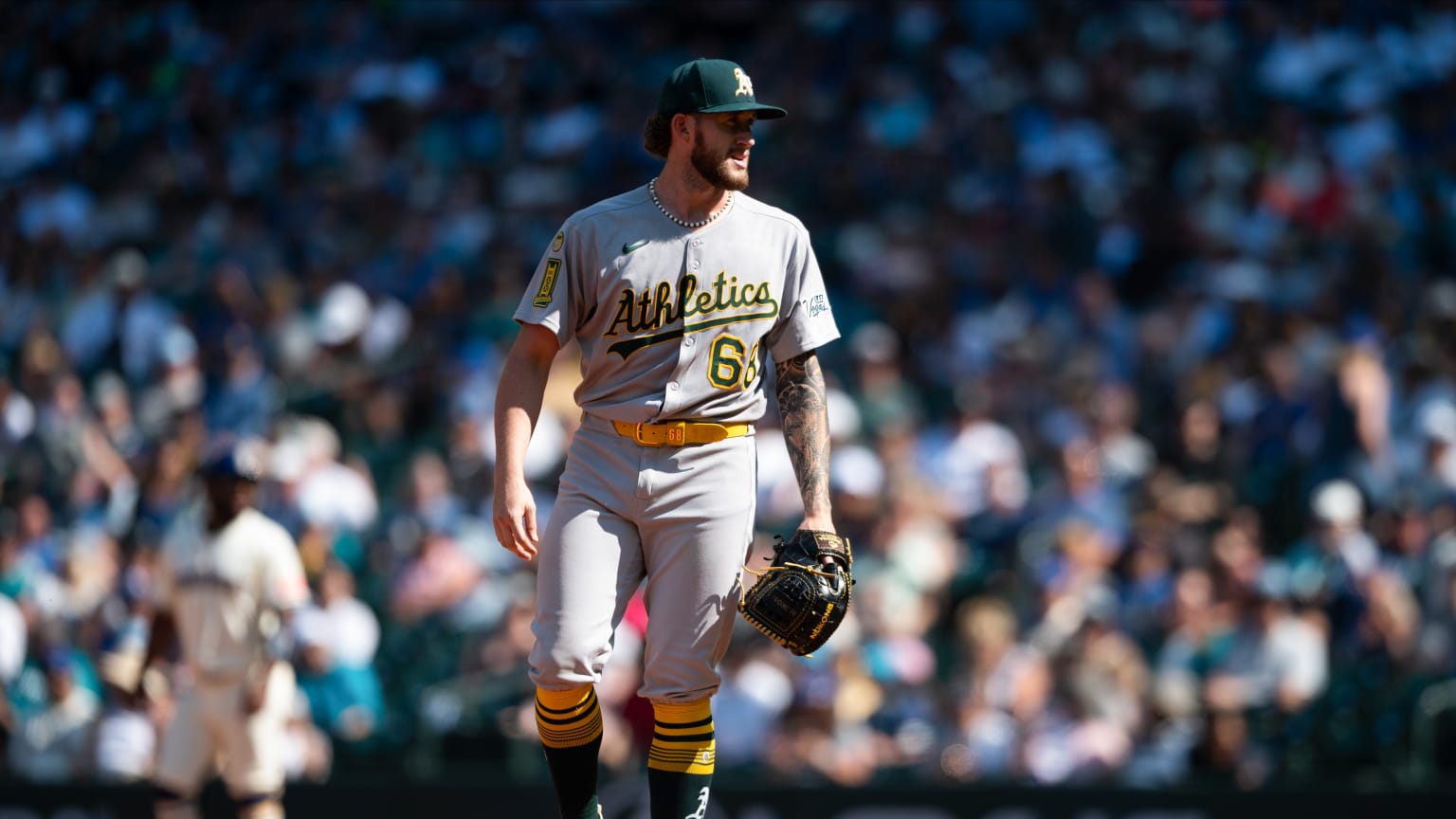 Joey Estes strikes out Randy Arozarena | 08/24/2025 | Athletics