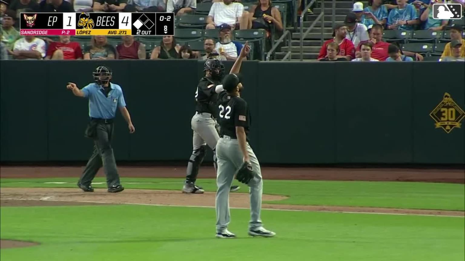 Jayvien Sandridge's strikeout to end the 8th | 07/24/2024 | San Diego ...
