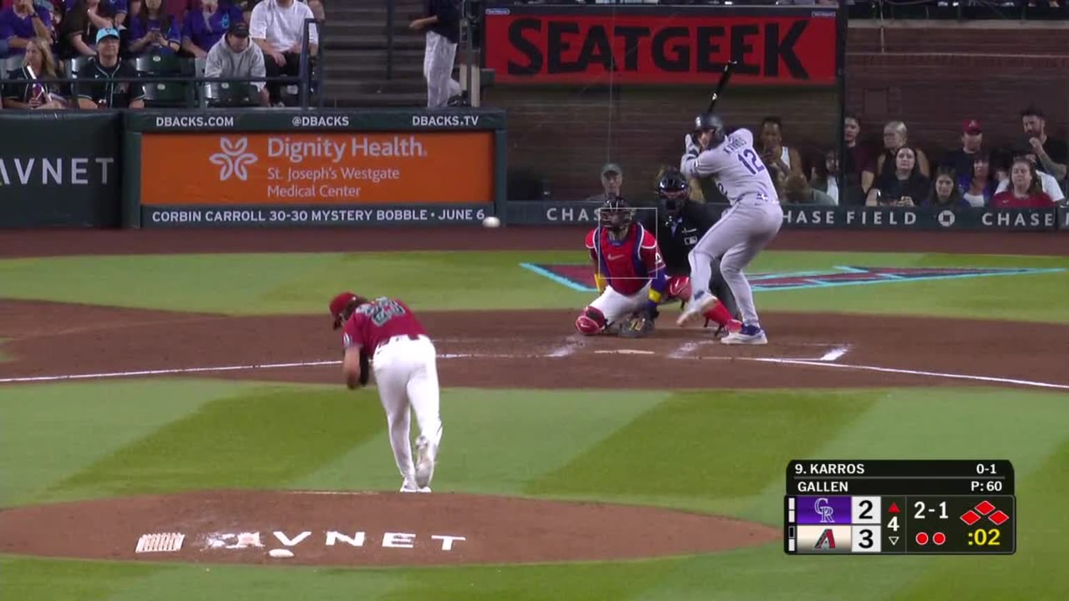 Kyle Karros flies out to shortstop Geraldo Perdomo. | 05/23/2026 | MLB.com