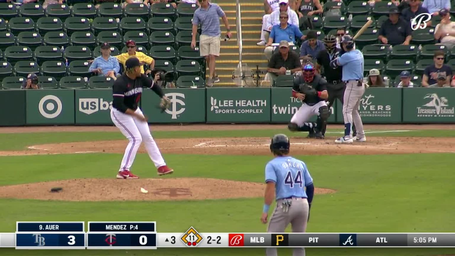 Mason Auer hits two-run single in 3rd | 03/16/2024 | Tampa Bay Rays