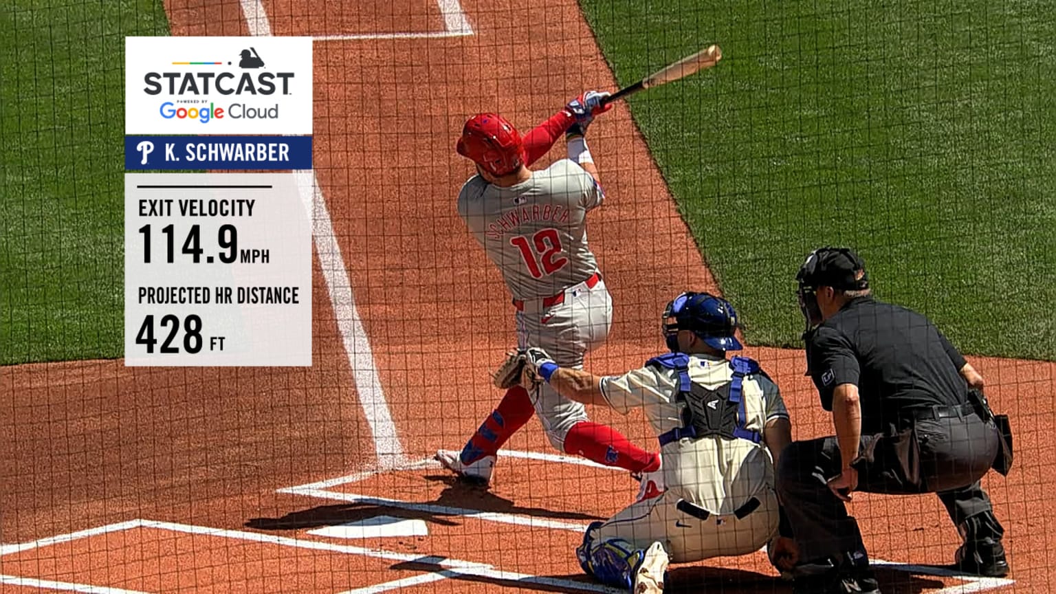 Kyle Schwarber's 428-foot leadoff homer | 08/04/2024 | Philadelphia ...