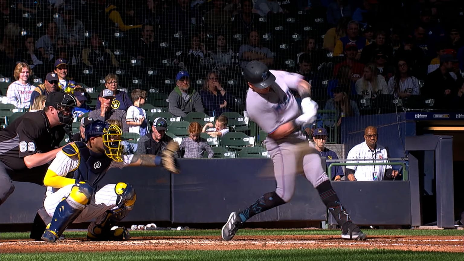 Peyton Burdick serves an RBI single to right field | 10/02/2022 | Miami Marlins