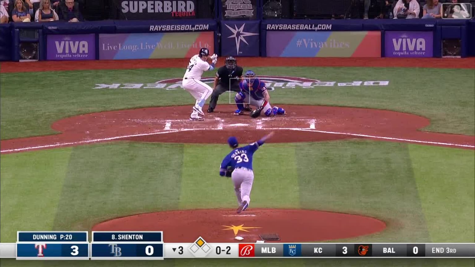 Dane Dunning strikes out Austin Shenton | 04/01/2024 | MLB.com