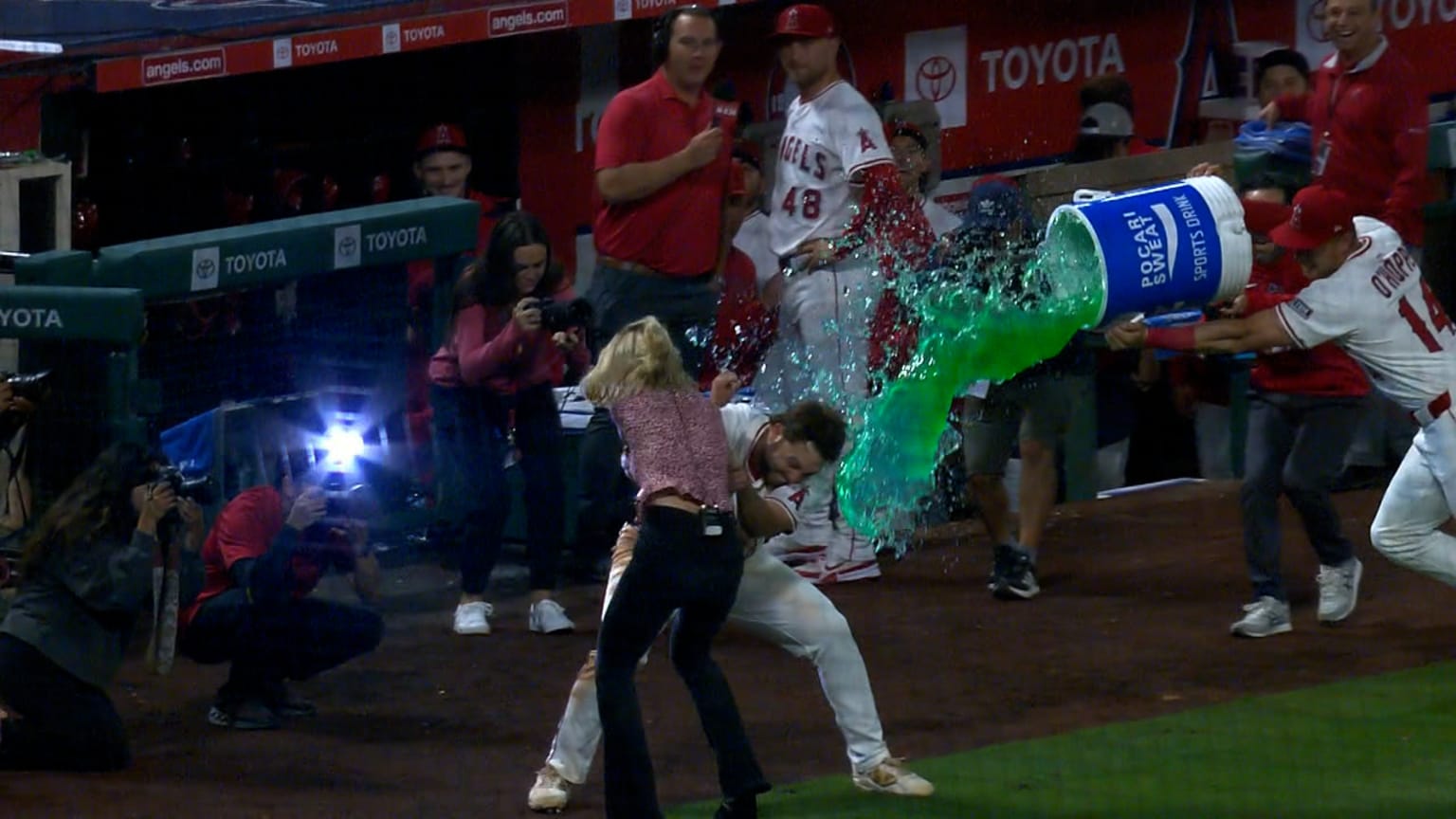 Nolan Schanuel discusses his first career walk-off | 06/10/2025 | Los ...