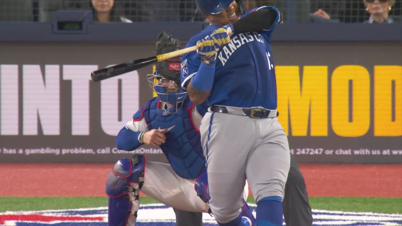 Salvador Perez hit by pitch after call is overturned | 05/01/2024 ...