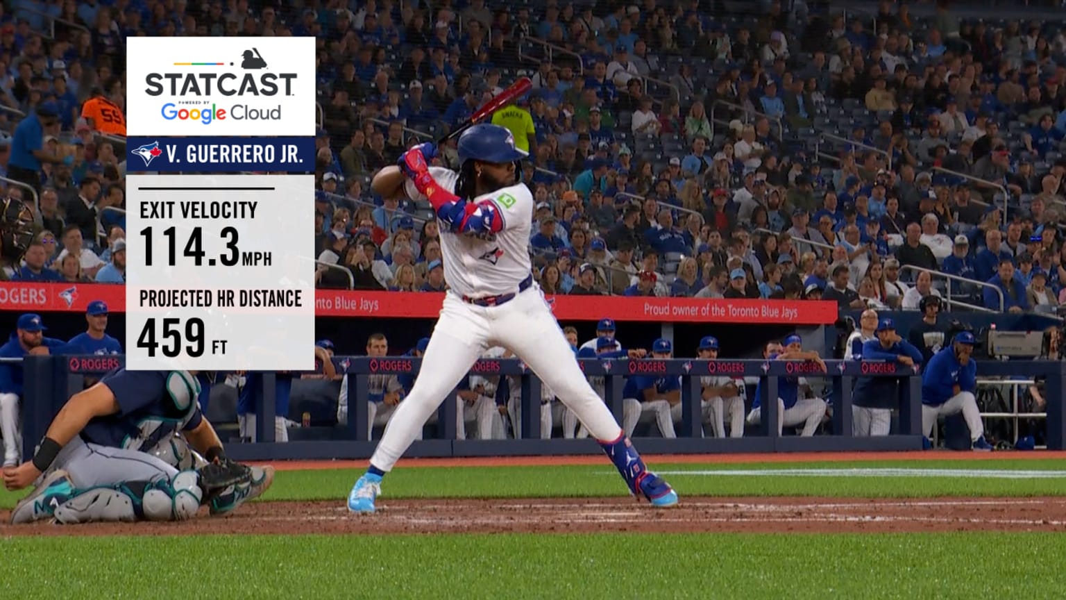 Vladimir Guerrero Jr. hits a 459-foot home run | 04/10/2024 | Toronto ...