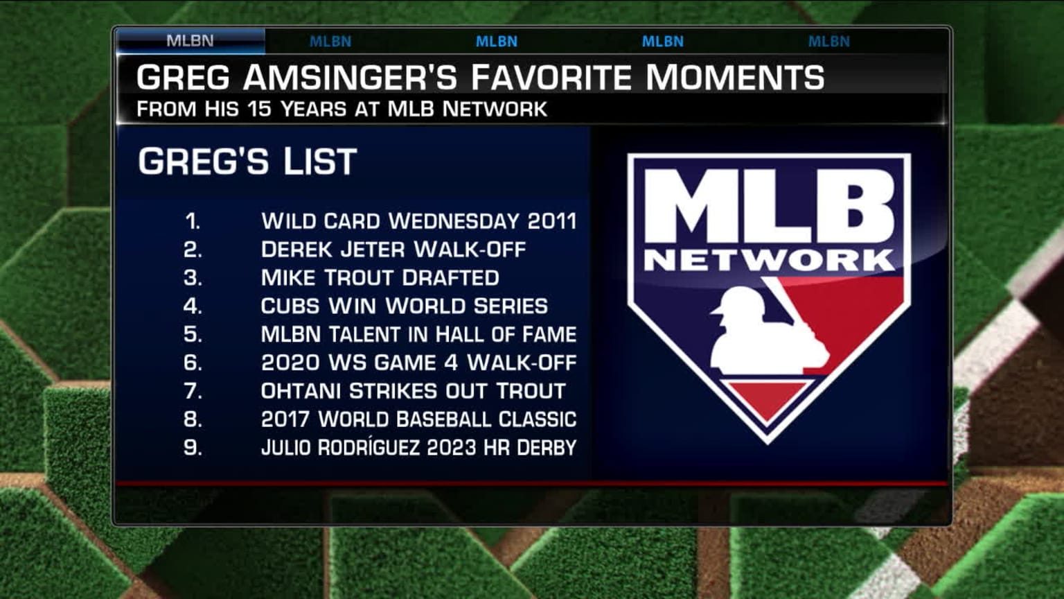 The top 9 favorite Amsinger moments on MLB Network | 12/27/2023 ...