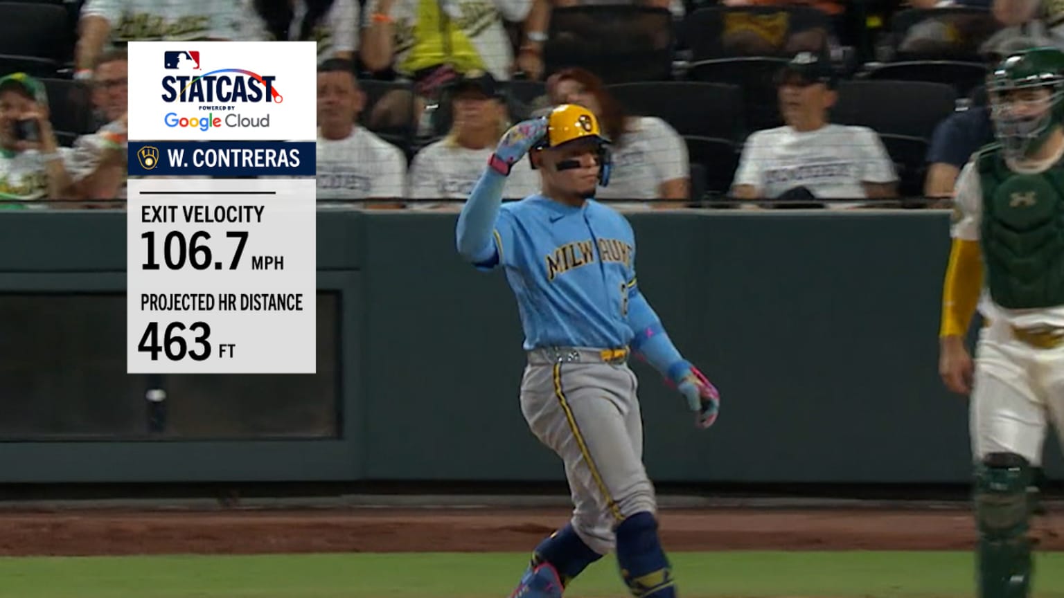 William' Contreras' 463-foot, 106.7 mph home run | 06/08/2026 ...