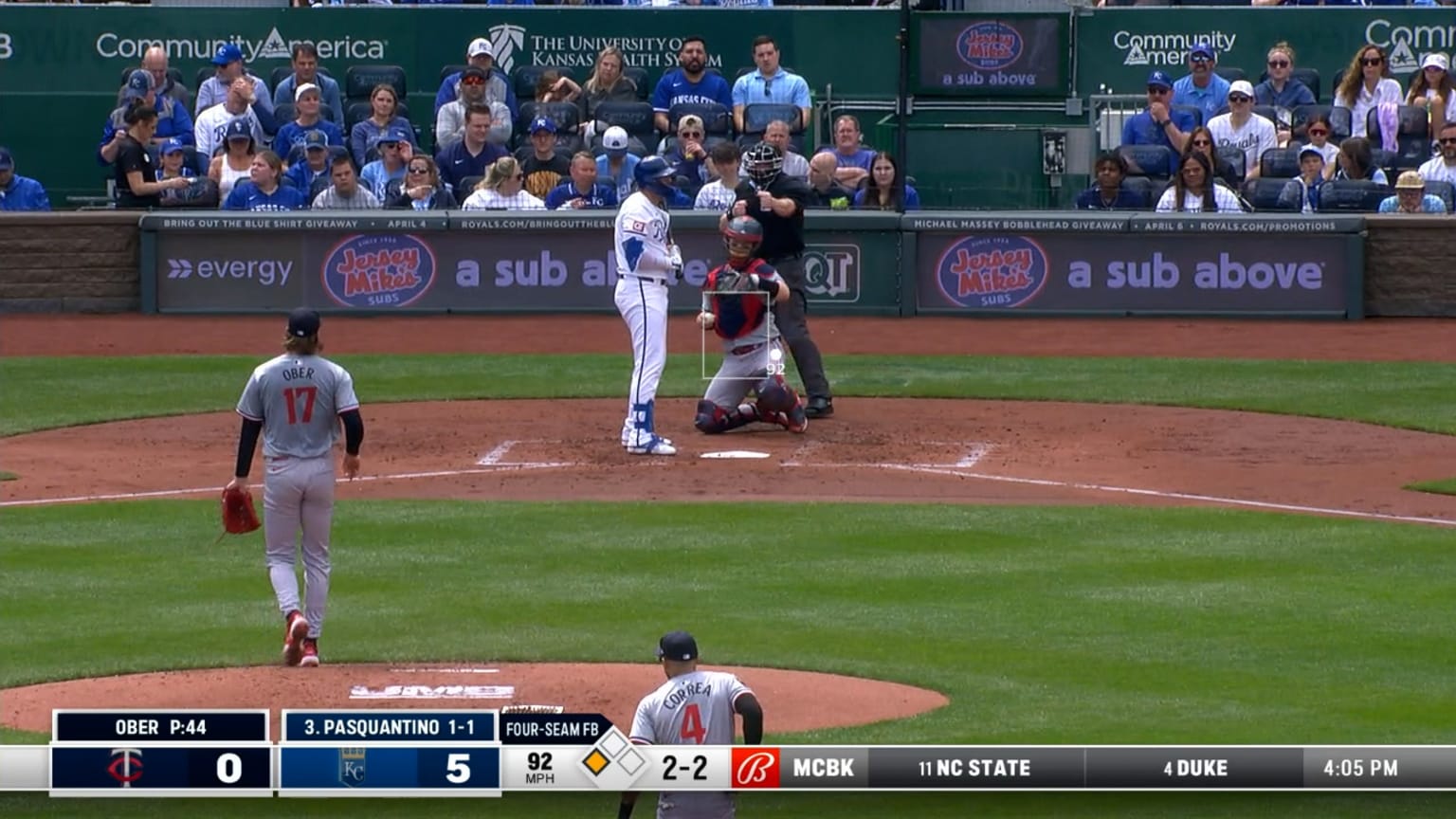 Bailey Ober strikes out Vinnie Pasquantino | 03/31/2024 | Minnesota Twins