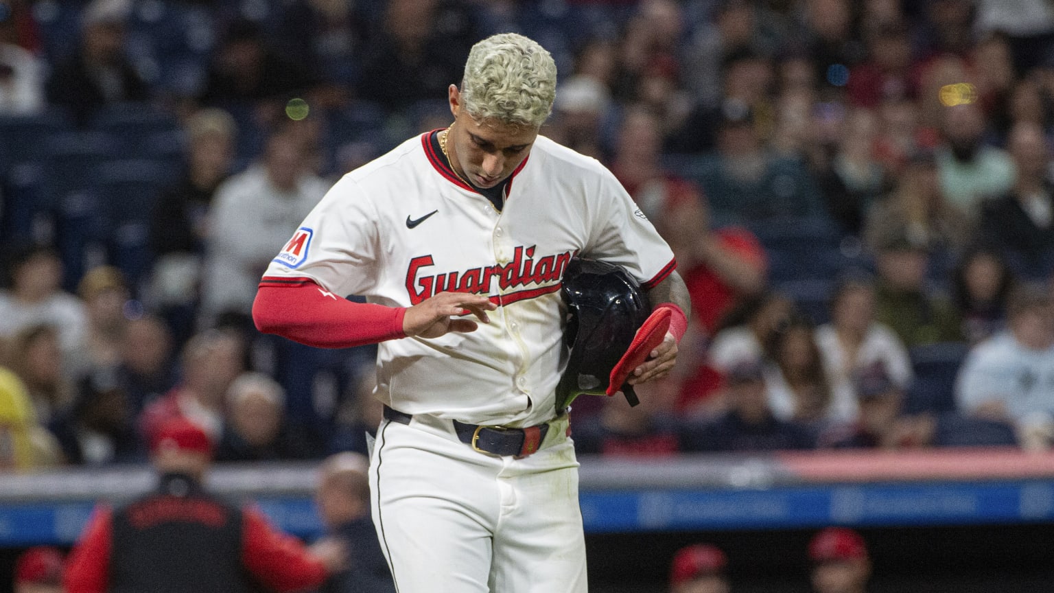 Brayan Rocchio hit by pitch, call confirmed | 04/21/2025 | Cleveland ...