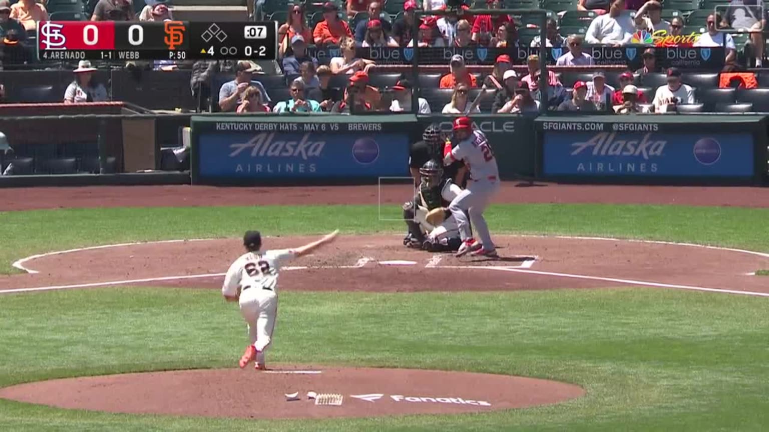 Logan Webb K's Nolan Arenado in the 4th inning | 04/27/2023 | San Francisco Giants