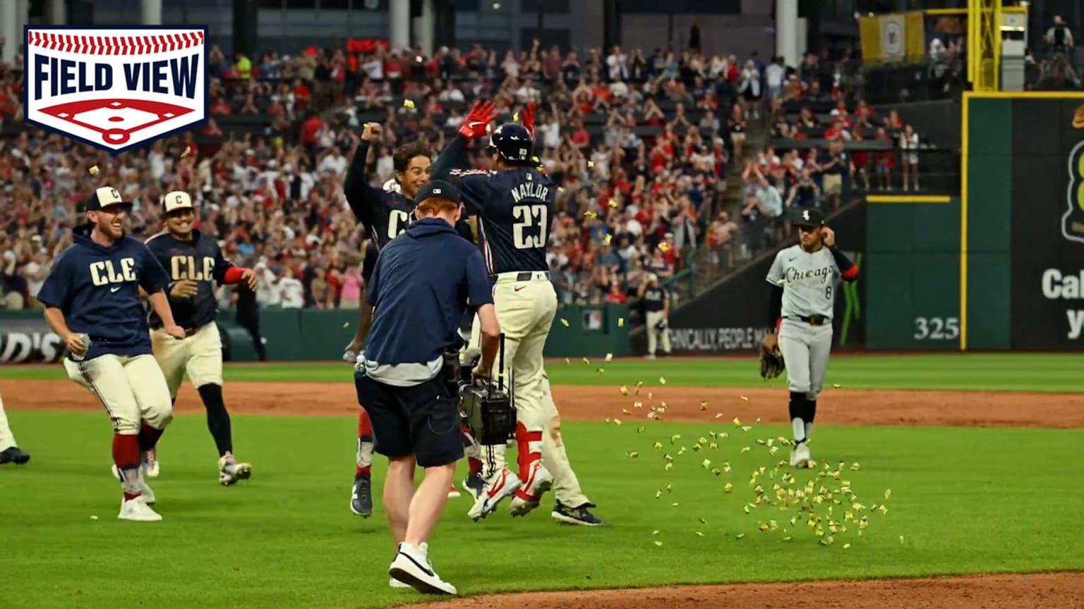 Field view of Bo Naylor's walk-off sac fly | 07/02/2024 | Cleveland ...