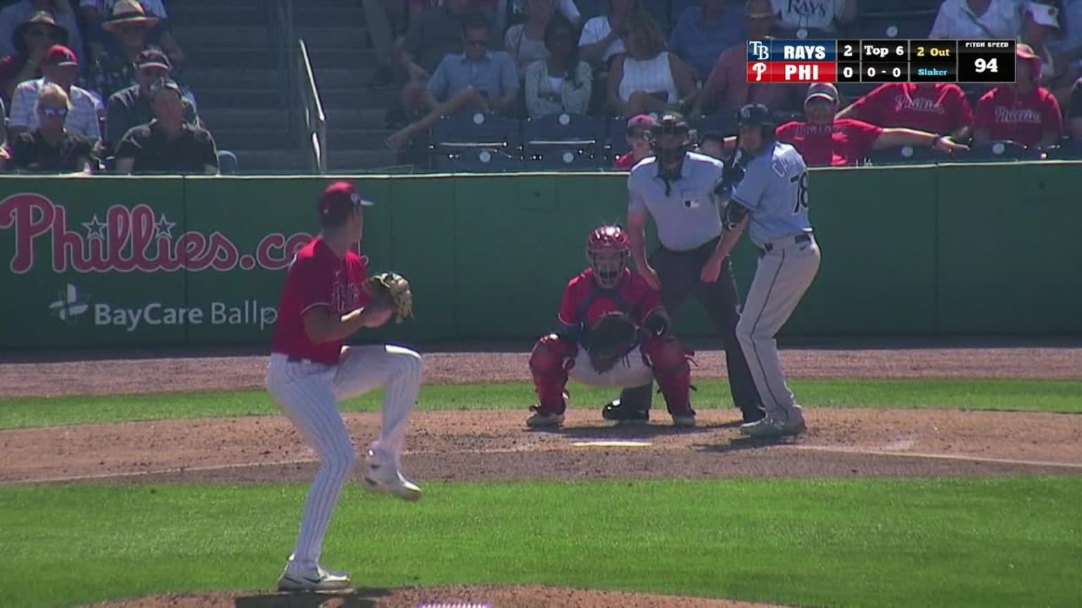 Ruben Cardenas hits a three run home run to center | 03/07/2023 | Tampa Bay Rays