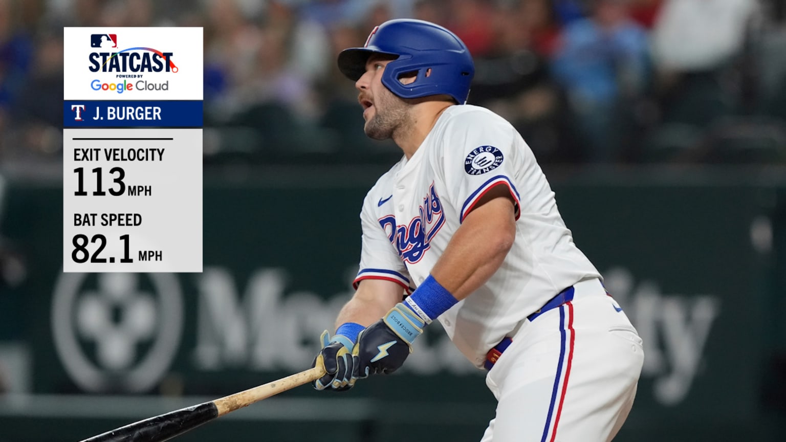 Jake Burger lines 113 mph three-run home run | 04/05/2025 | MLB.com