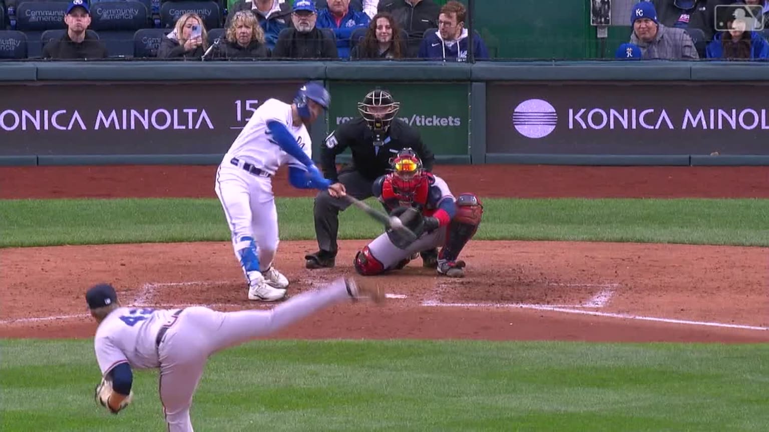 Kyle Isbel drives an RBI double to left field | 04/15/2023 | Kansas ...