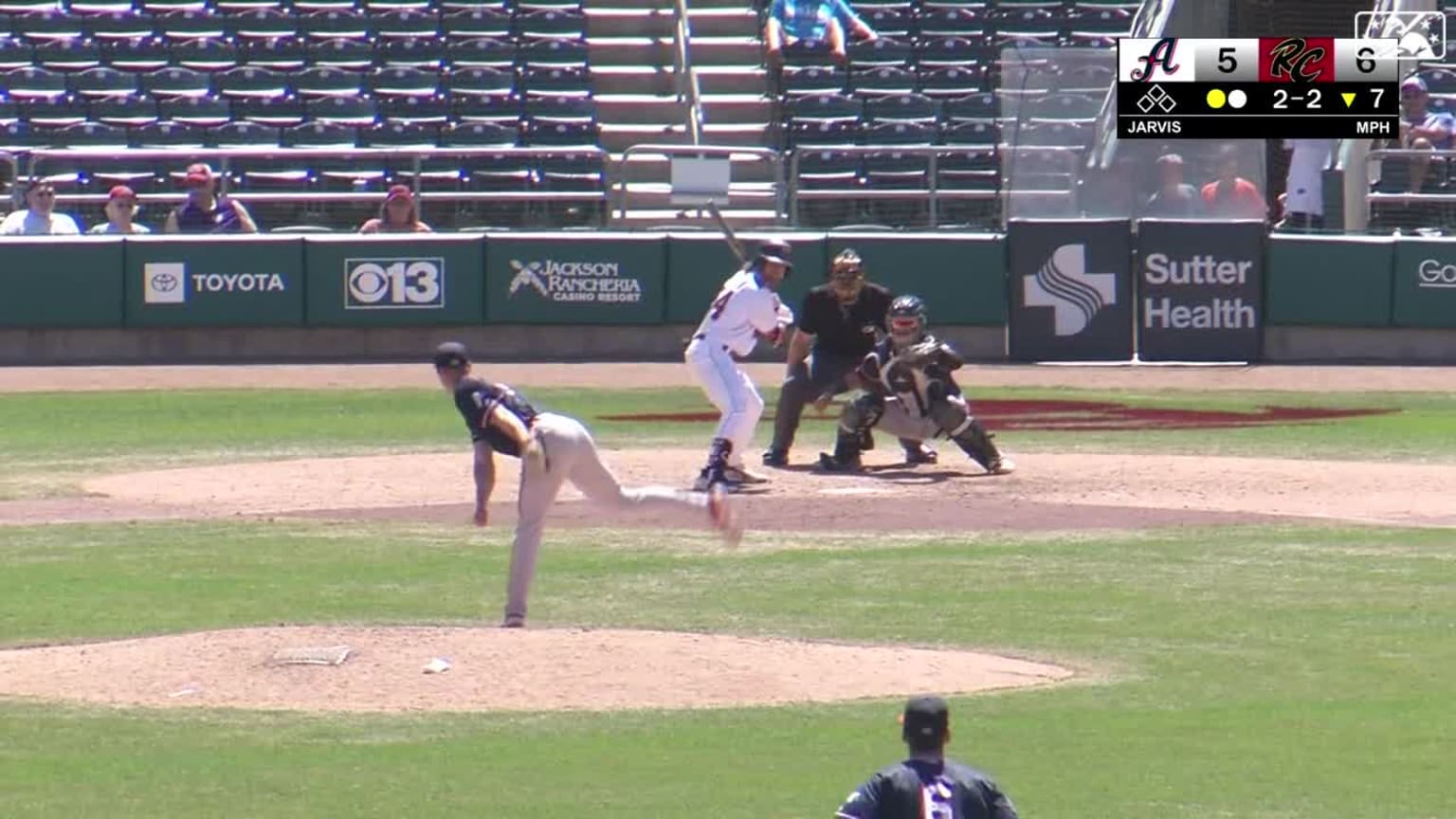Bryce Jarvis strikes out his fourth batter in the 7th | 08/02/2023 ...
