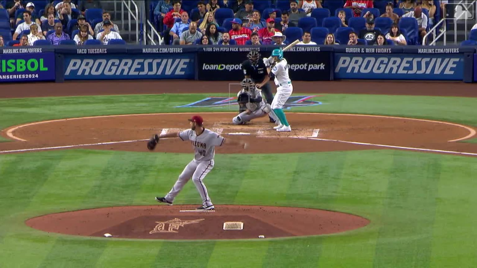 Madison Bumgarner strikes out Garrett Hampson in 3rd | 04/14/2023 ...