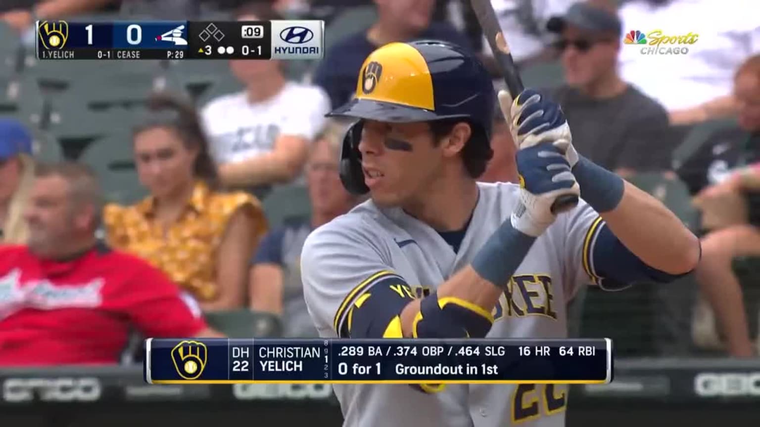 Dylan Cease gets Yelich to swing at a slider | 08/13/2023 | MLB.com