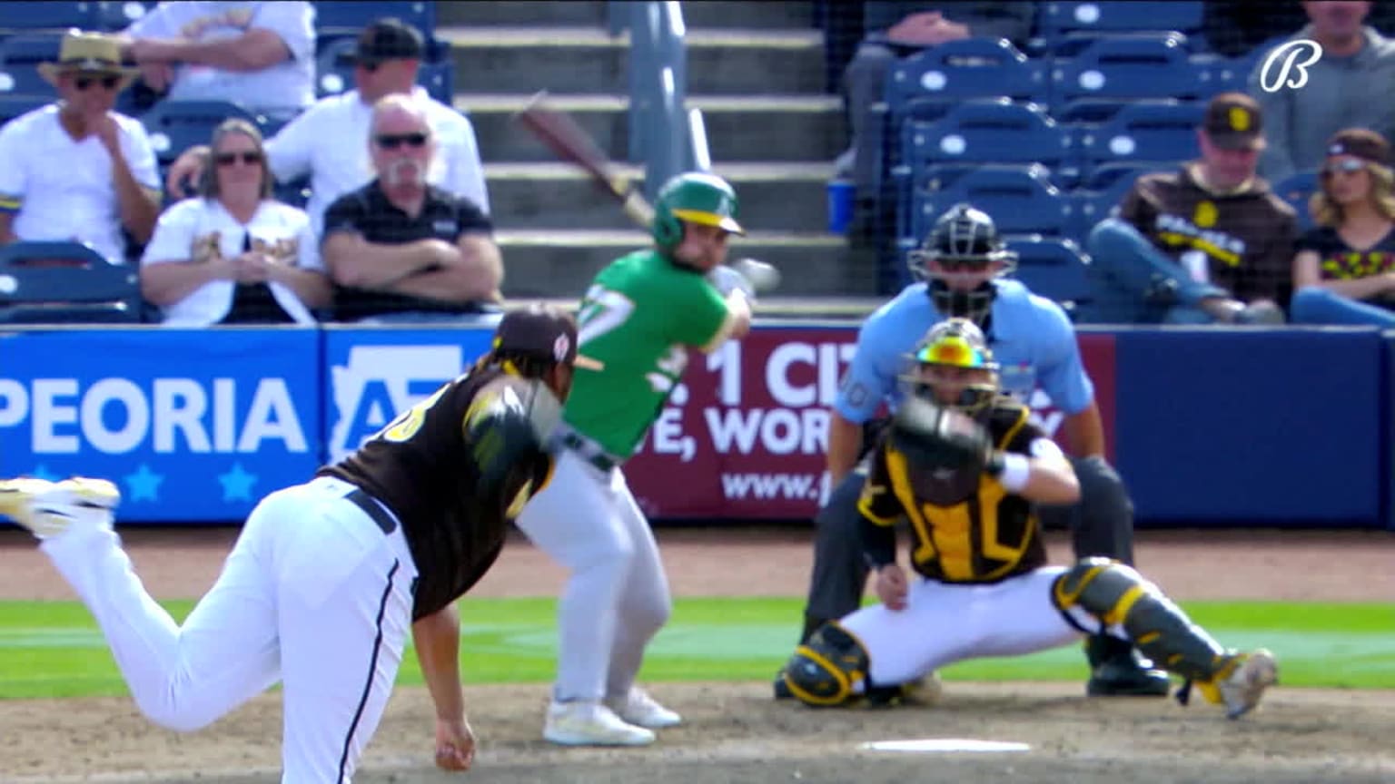 Cal Stevenson hits an RBI single in the 9th inning | 03/05/2023 | Athletics