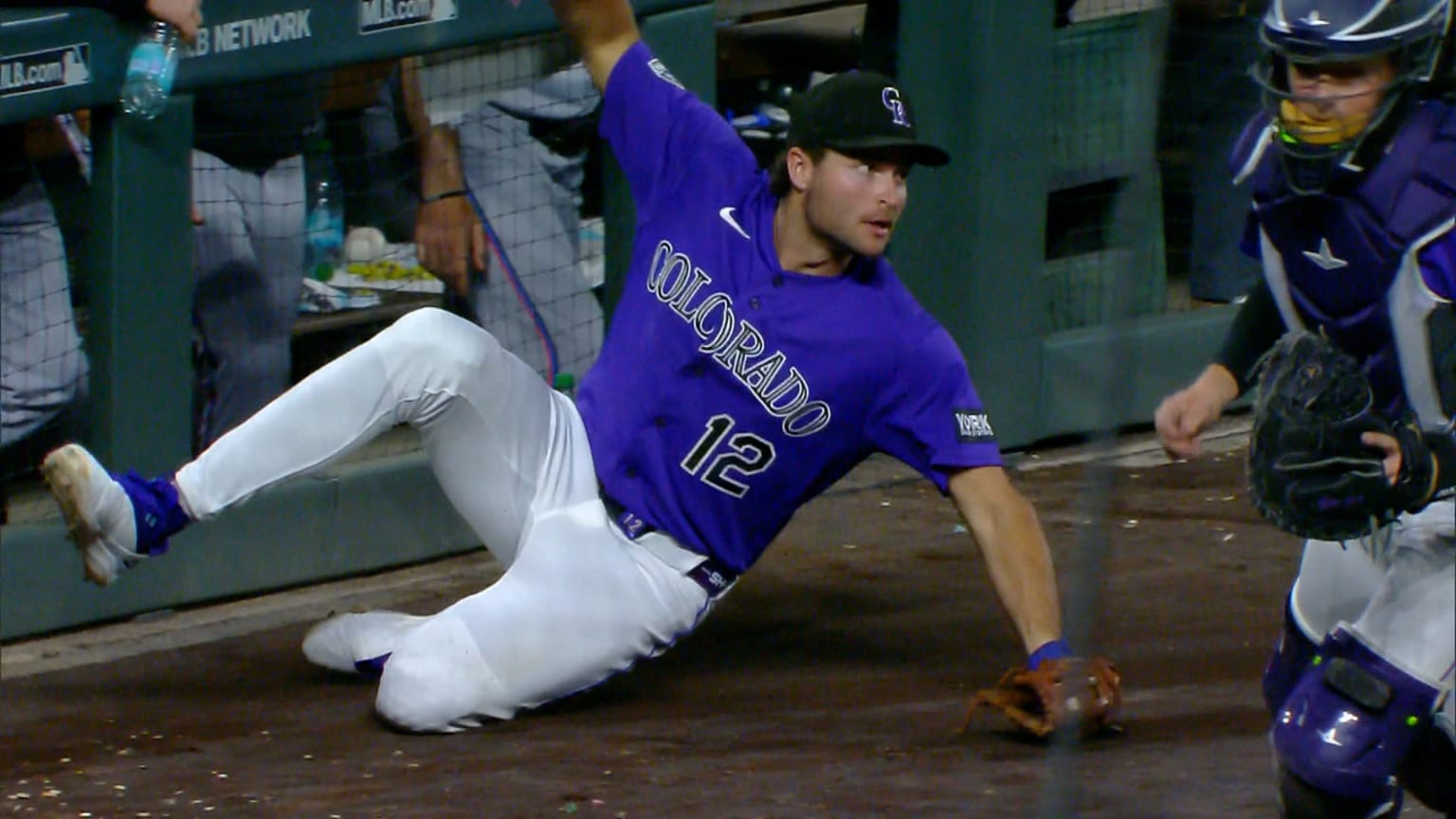 Kyle Karros' sliding snag in foul ground | 06/29/2026 | New York Mets