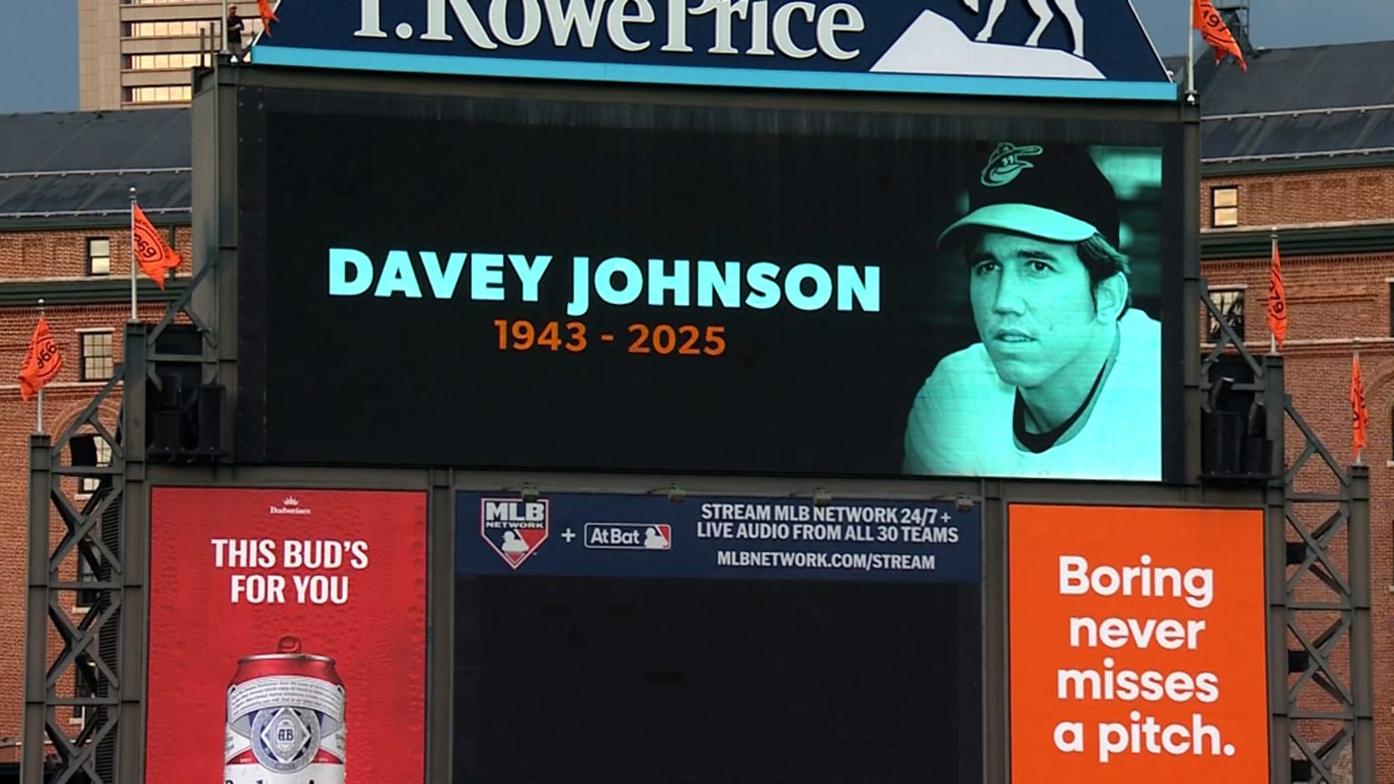 Orioles remember Davey Johnson in pregame ceremony | 09/06/2025 ...