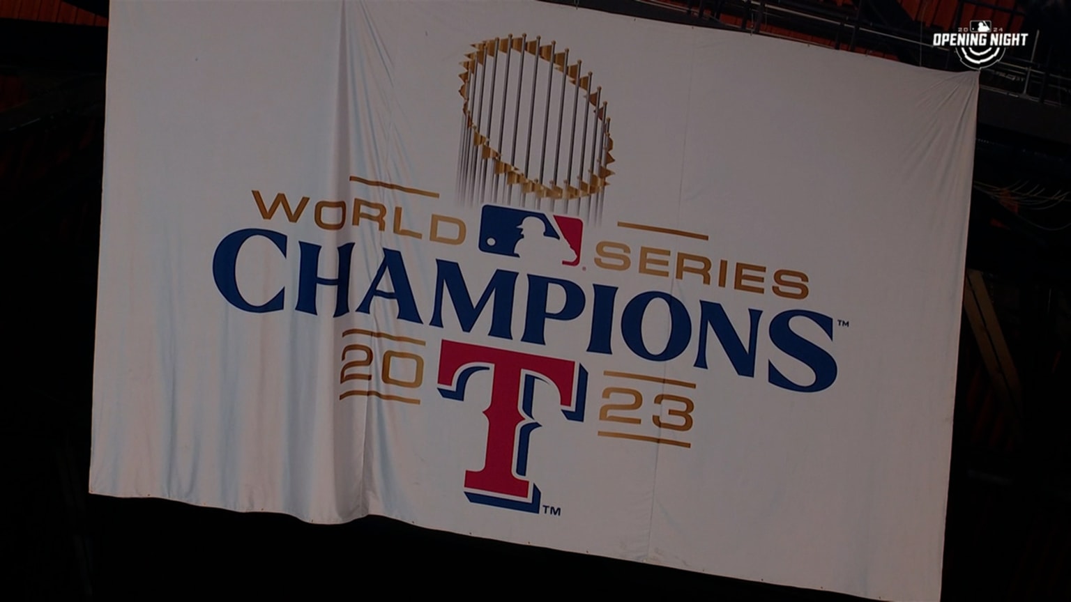Rangers' World Series Championship Banner Drop | 03/28/2024 | Texas Rangers