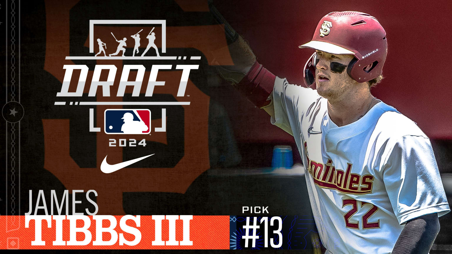 Draft 2024: Giants select OF James Tibbs III No. 13 | 07/15/2024 | San Francisco Giants