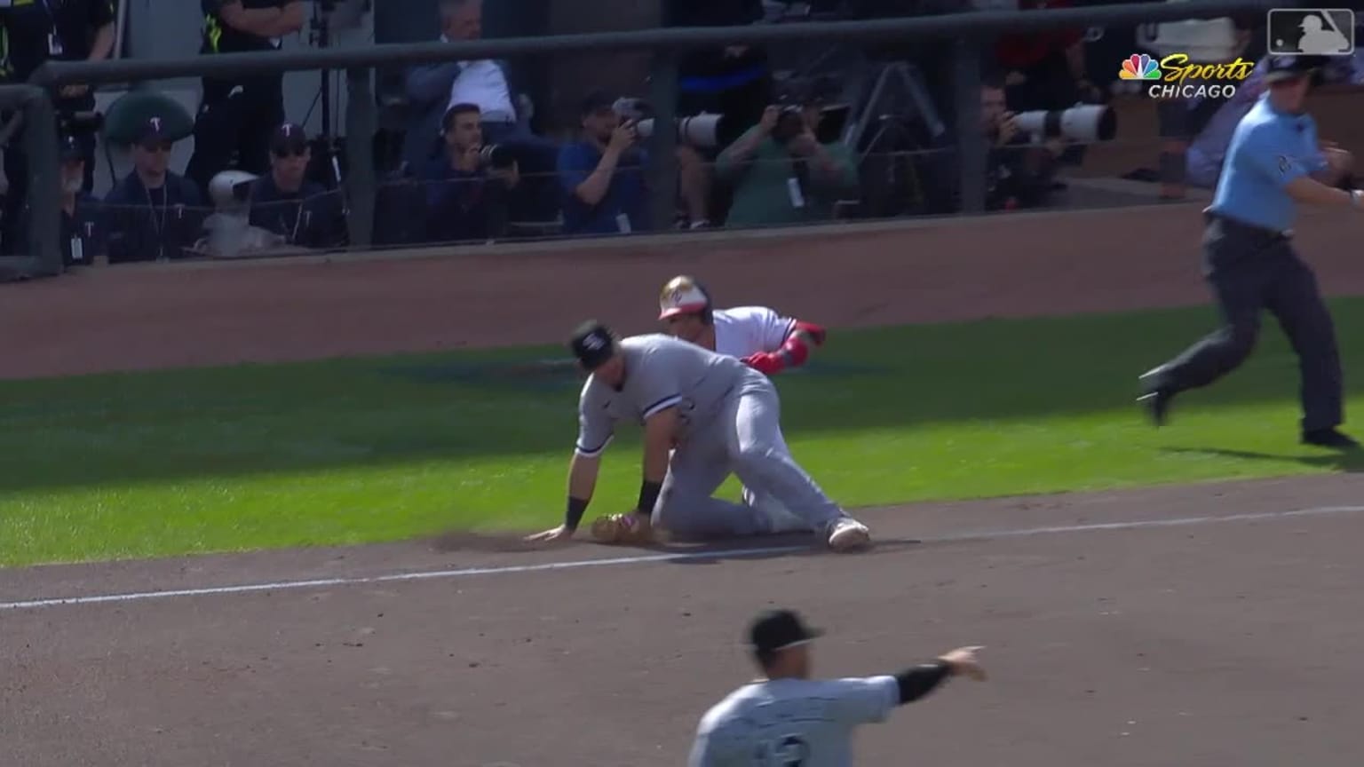 Romy González and Jake Burger combine on a nice play | 04/10/2023 | MLB.com