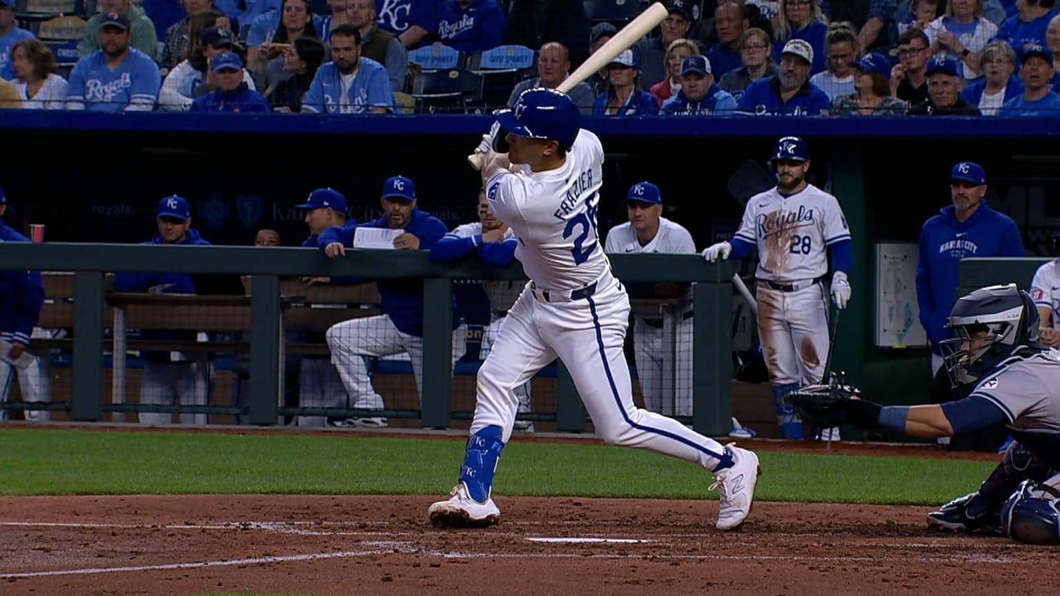 Adam Frazier drives in a run with a single | 04/10/2024 | Kansas City ...