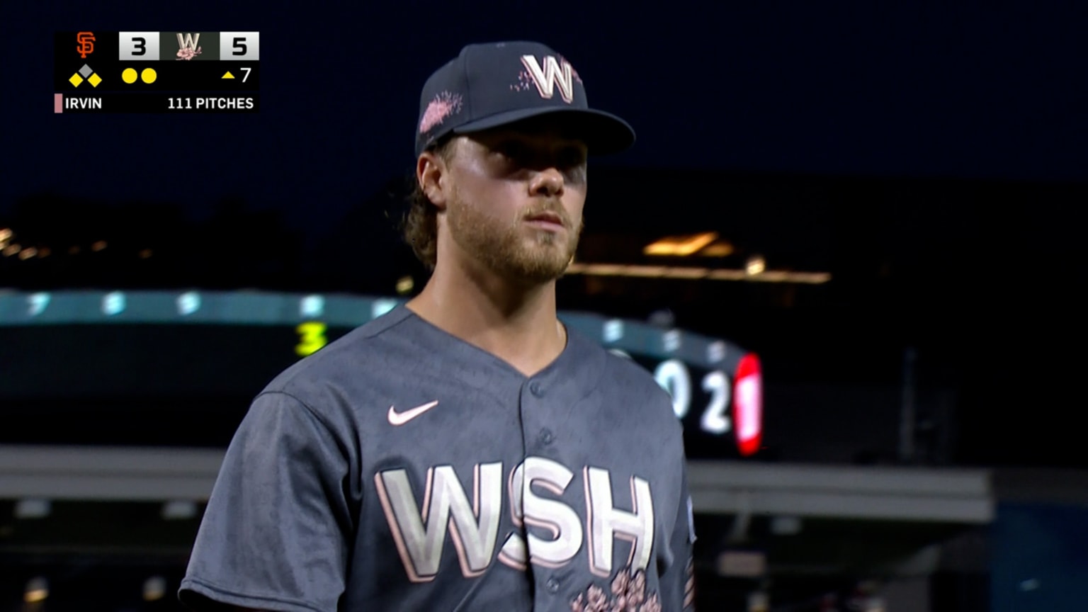 Jake Irvin strikes out nine over 6 2/3 innings | 07/21/2023 ...