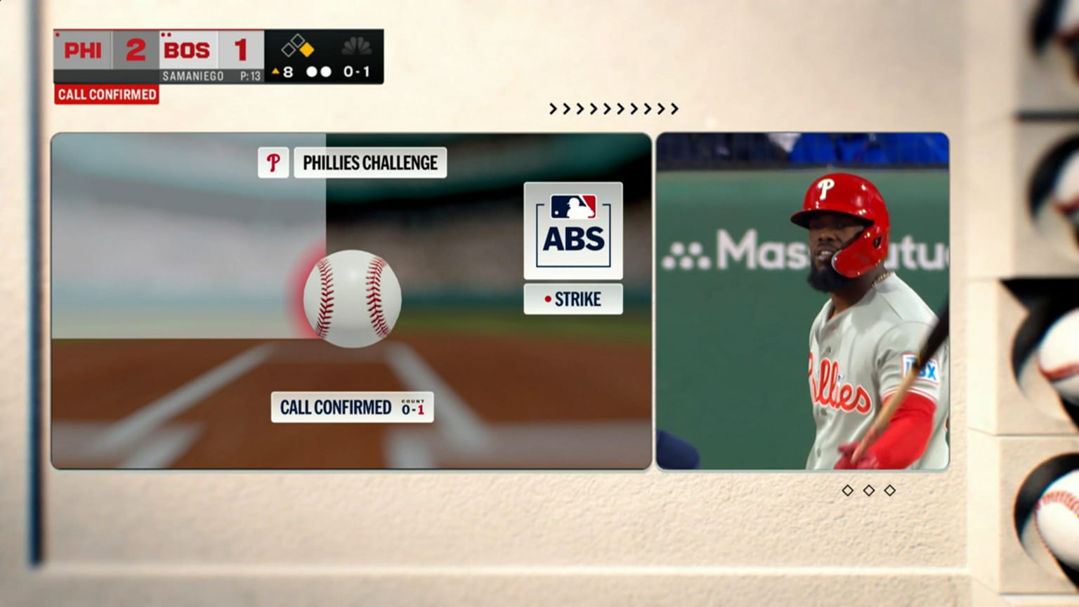 Strike 1 confirmed after ABS challenge | 05/12/2026 | Philadelphia Phillies