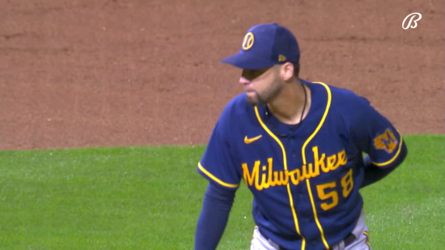 Alex Claudio makes a nice defensive stop on the mound | 03/15/2023 ...