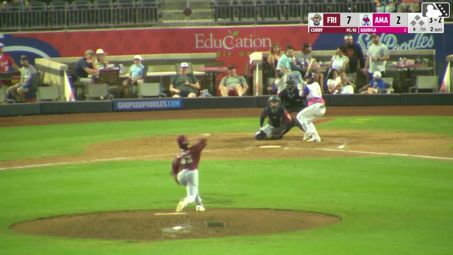 Alberto Barriga homers (3) on a fly ball to left field. | 06/23/2026 ...