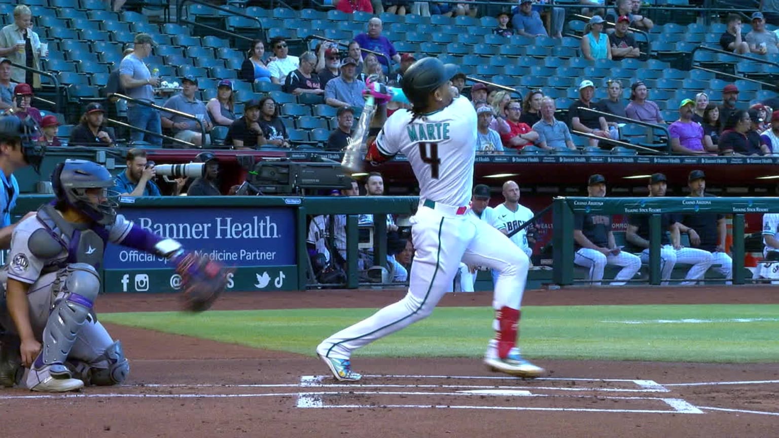 Ketel Marte drills a leadoff home run in the 1st | 05/30/2023 | Tampa ...