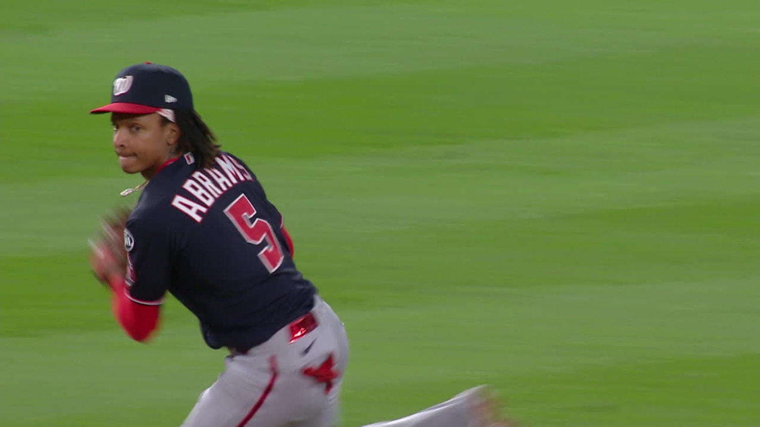 CJ Abrams makes a quick throw to first to get the out | 08/22/2023 ...