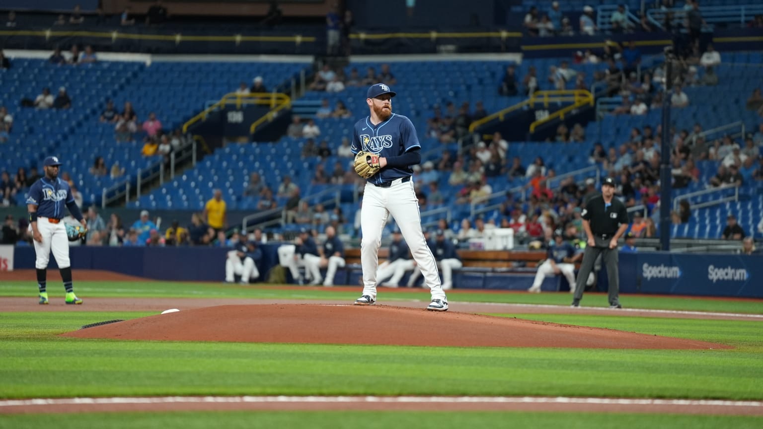 Zack Littell fans Anthony Rendon to start the game | 04/17/2024 | Tampa ...