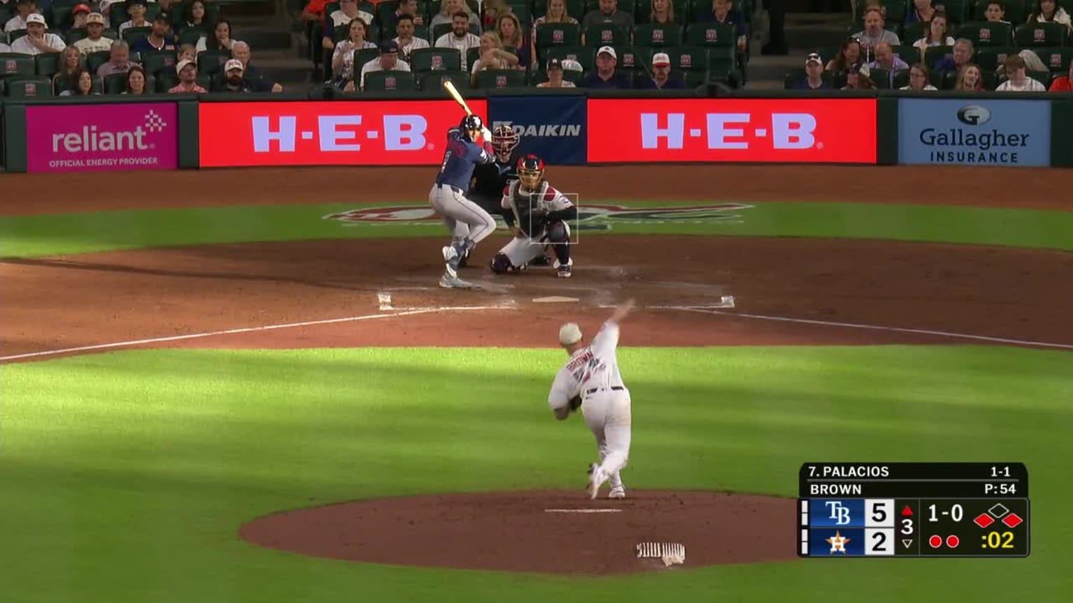 Hunter Brown Ball to Richie Palacios | 07/04/2026 | MLB.com