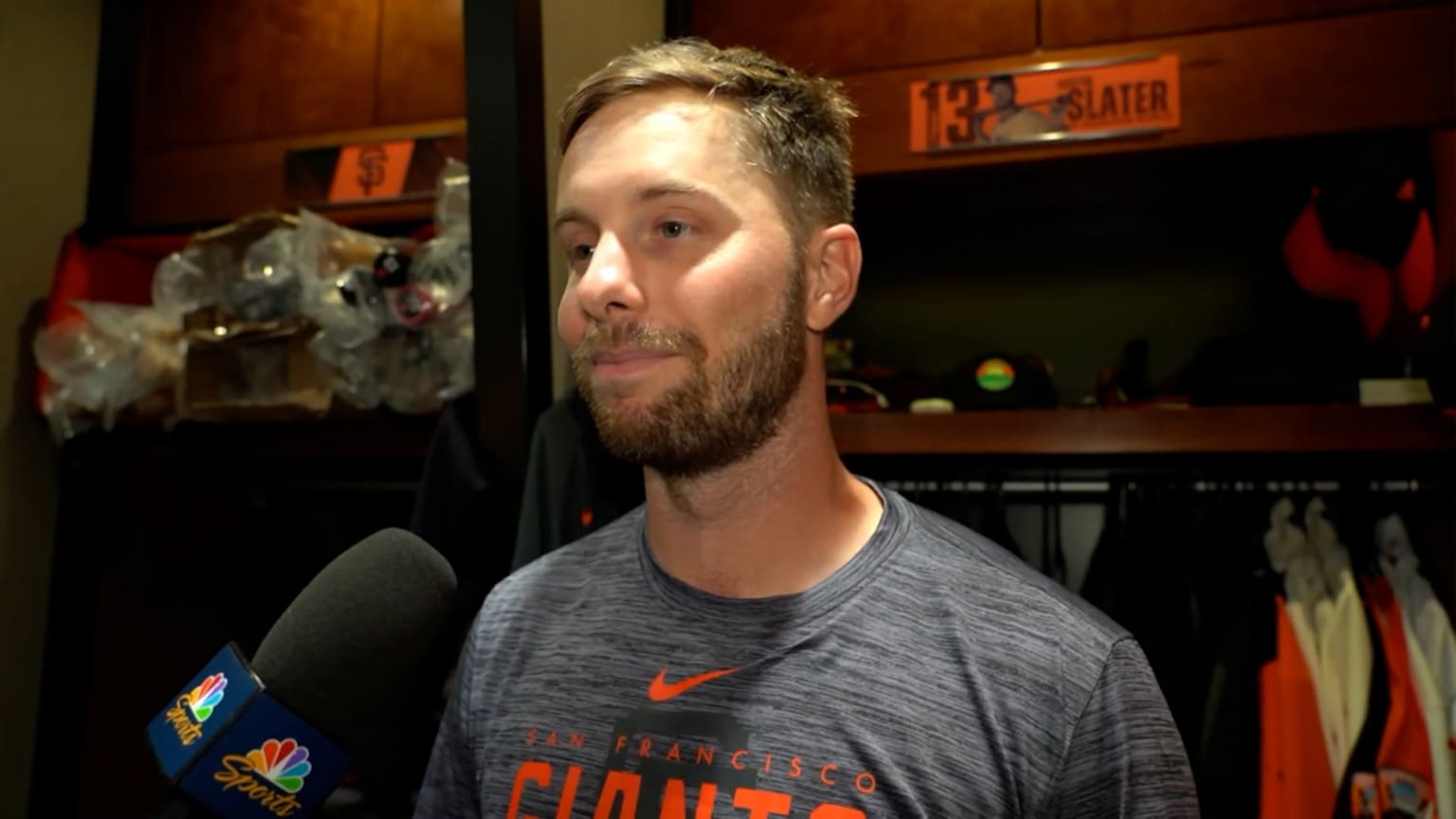 Austin Slater on his catch to keep no-hitter alive | 08/29/2023 | San ...