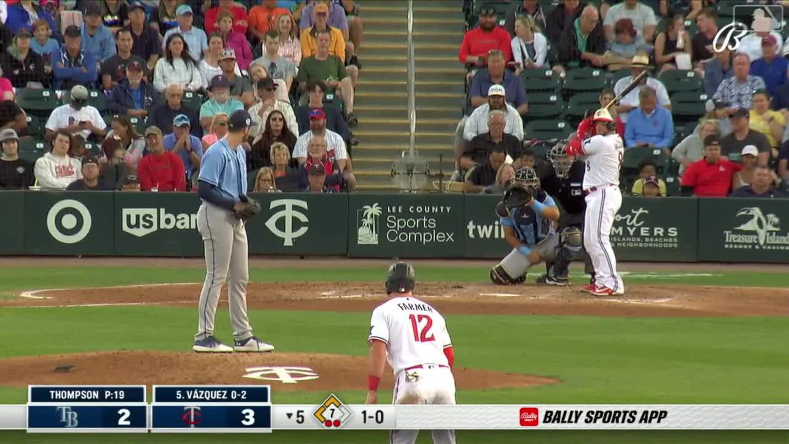 Christian Vázquez lines a two-run single to right | 03/21/2023 ...