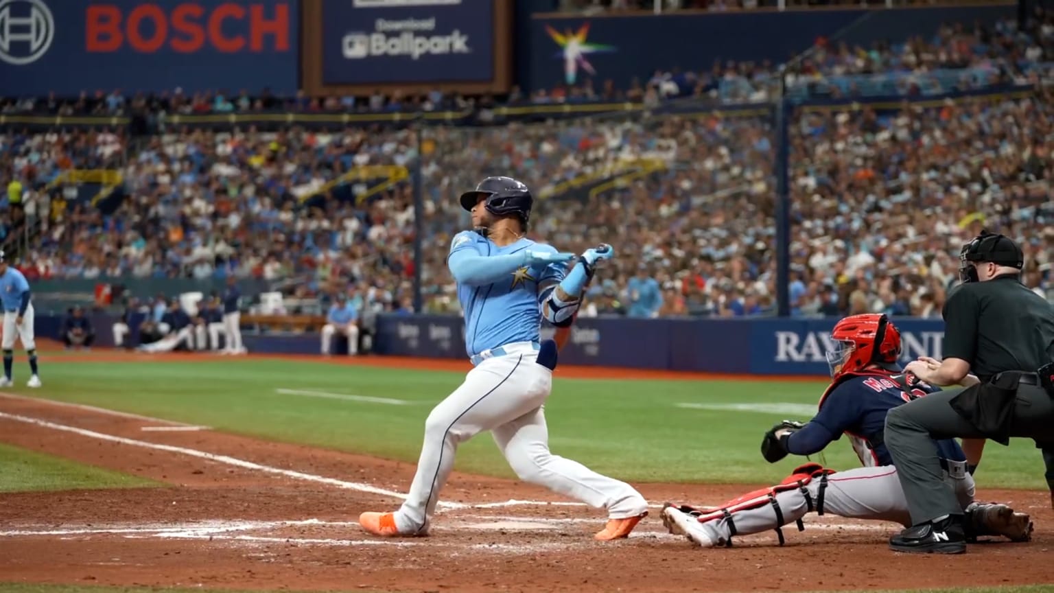 Harold Ramírez hits a 3-run double | Creator Cuts | 04/13/2023 | Tampa ...