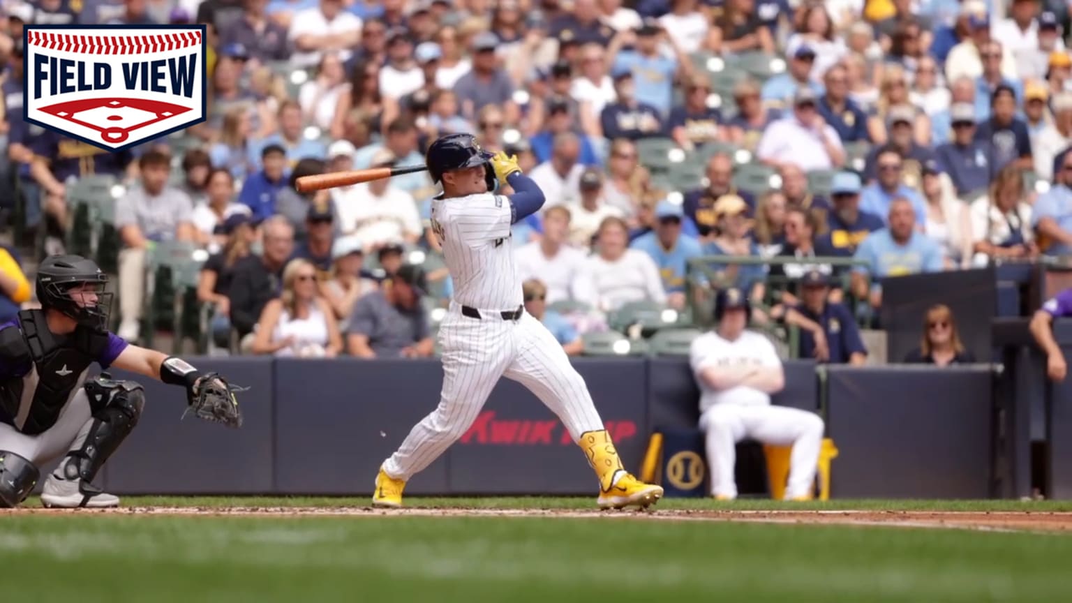 Field View: Isaac Collins' first career hit | 09/08/2024 | Milwaukee ...